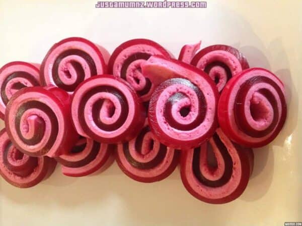 Jelly Roll Ups - Jello Pinwheels - Just a Mum's Kitchen