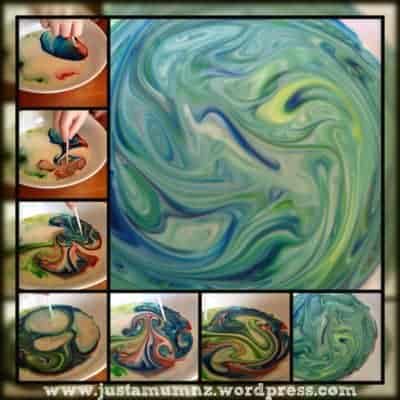 Magical Coloured Milk - Sciencey Fun - Just a Mum's Kitchen