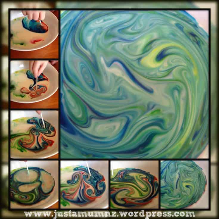 Magical Coloured Milk - Sciencey Fun - Just a Mum's Kitchen