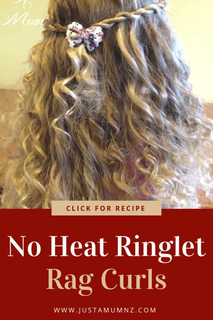 No Heat Ringlet 'Rag' Curls - Hair Tutorial - Just a Mum's Kitchen