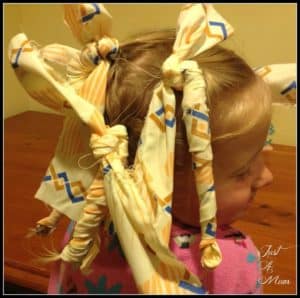 No Heat Ringlet 'Rag' Curls - Hair Tutorial - Just a Mum's Kitchen
