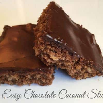 Easy Chocolate Coconut Slice - Just a Mum's Kitchen
