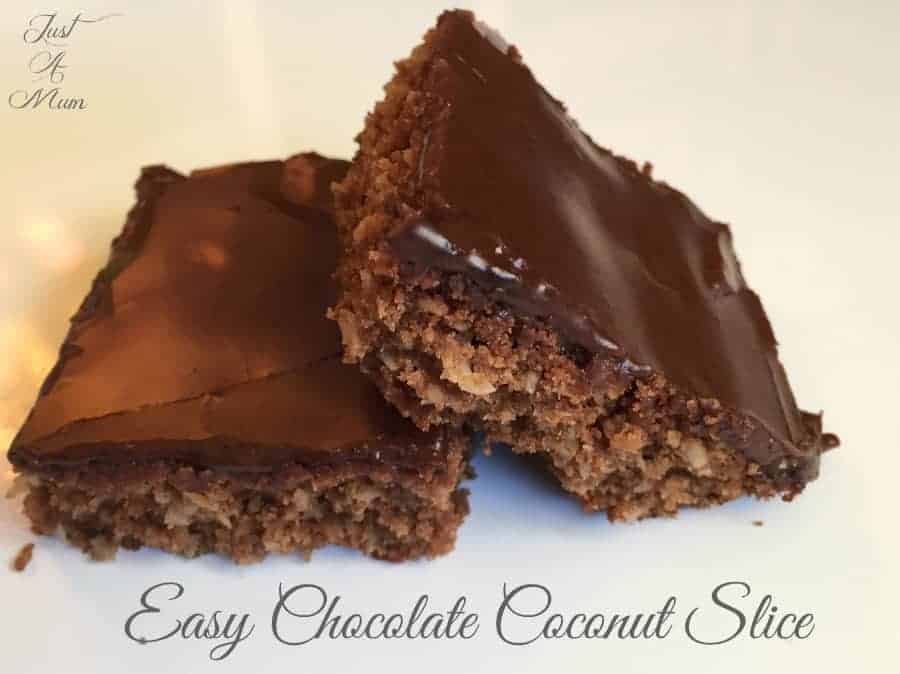 Easy Chocolate Coconut Slice - Just a Mum's Kitchen