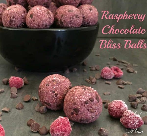 Raspberry Chocolate Bliss Balls - Just a Mum's Kitchen