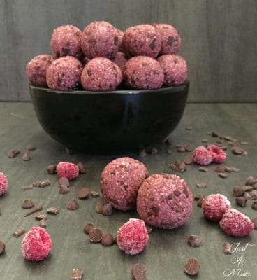 Raspberry Chocolate Bliss Balls - Just a Mum's Kitchen