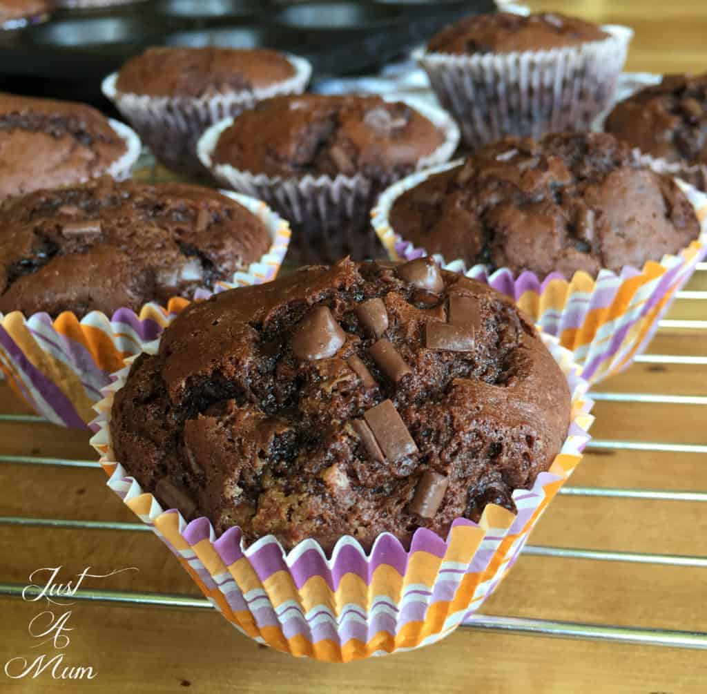 Double Chocolate Chip Muffins 2.0 - Just a Mum's Kitchen