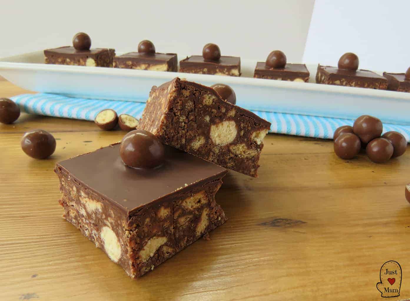 Maltesers No-Bake Slice - Just a Mum