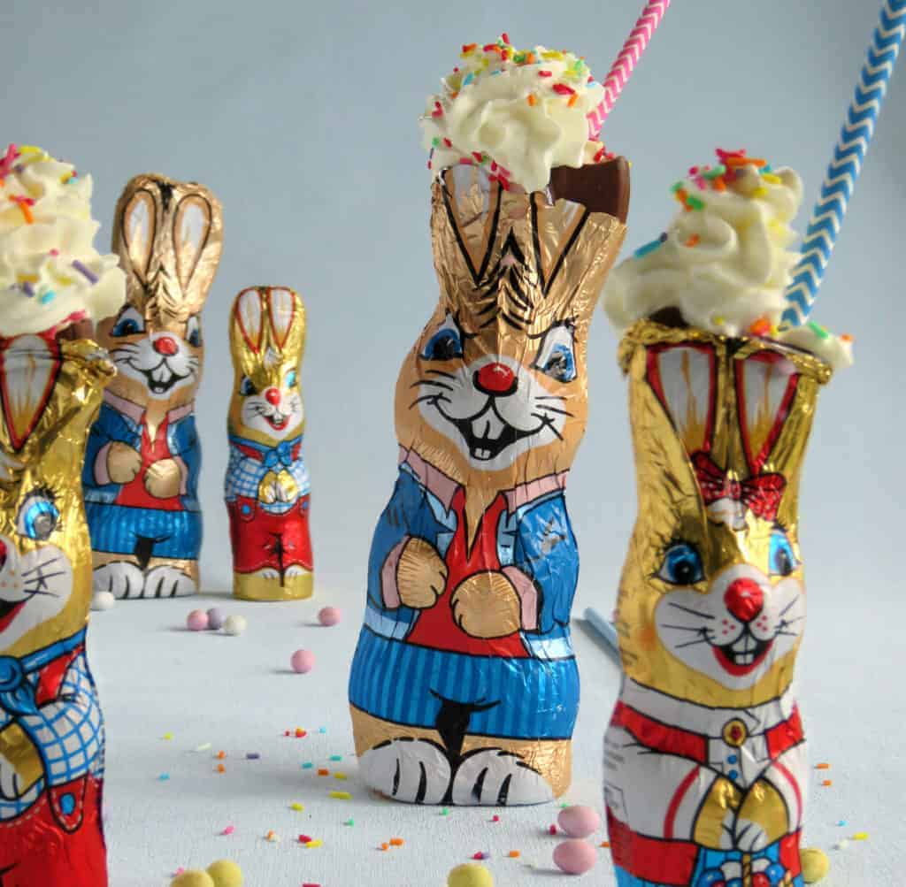 Easy Chocolate Easter Bunny Milkshakes - Just a Mum's Kitchen