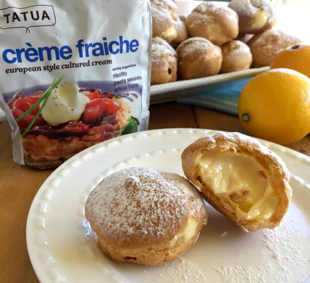 Profiteroles with Créme Fraiche Lemon Filling - Just a Mum's Kitchen