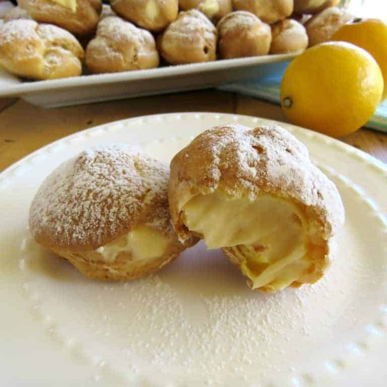 Profiteroles with Créme Fraiche Lemon Filling - Just a Mum's Kitchen