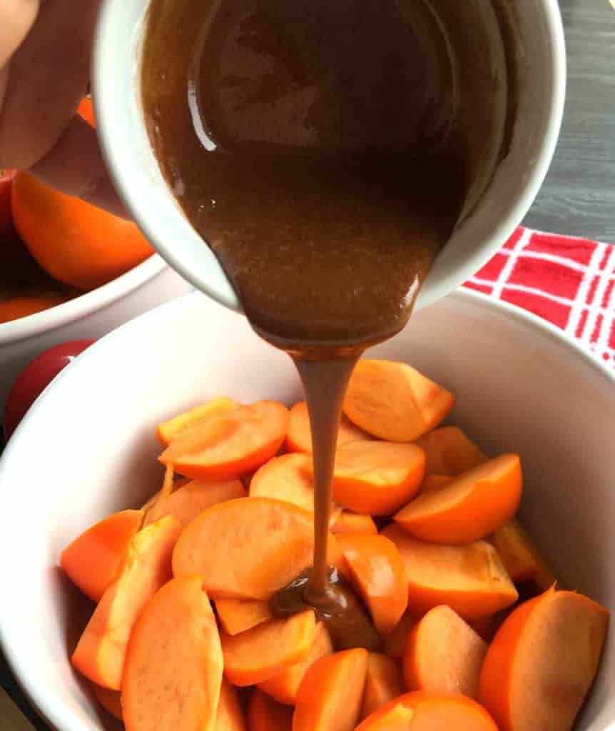 Persimmon Crumble with Honey and Cinnamon - Just a Mum's Kitchen