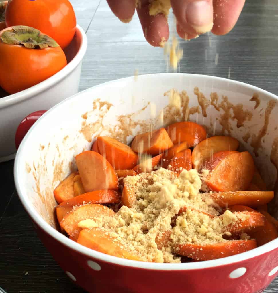 Persimmon Crumble with Honey and Cinnamon - Just a Mum's Kitchen
