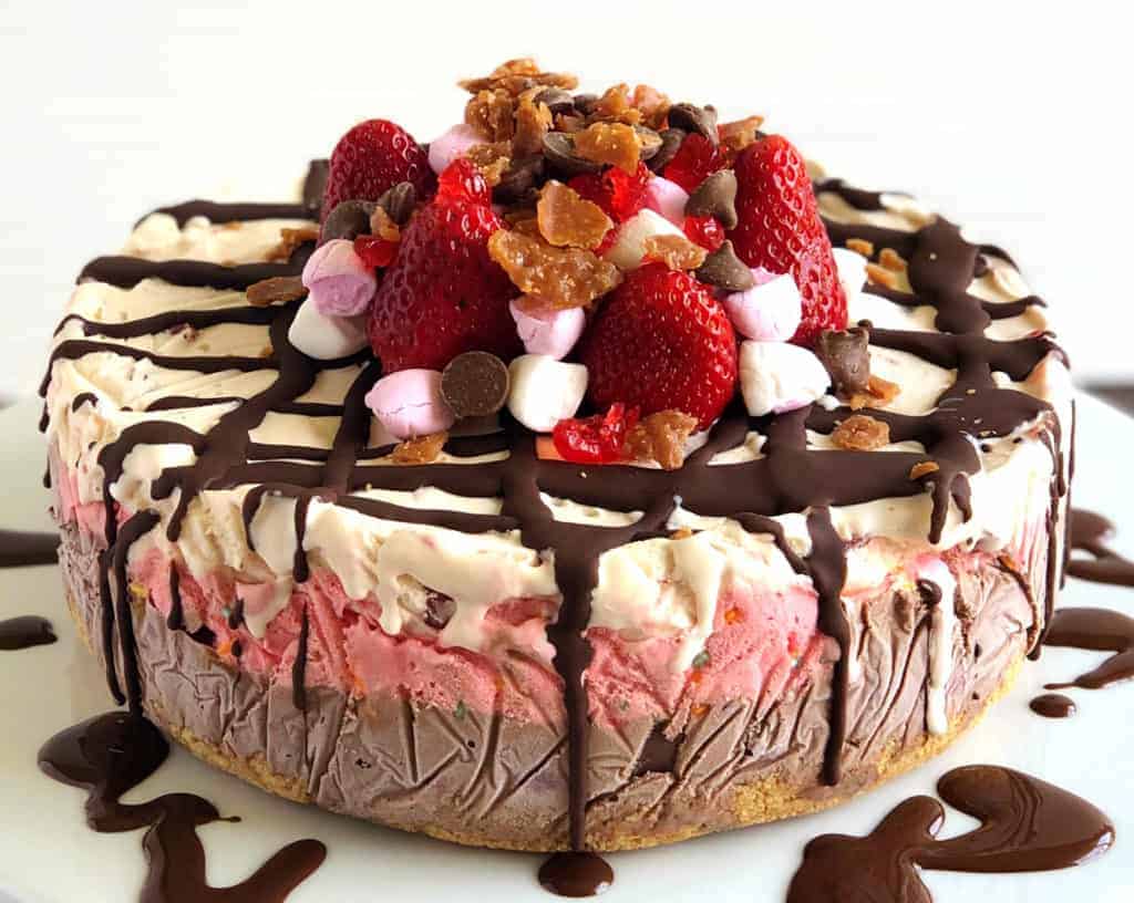 Layered Ice Cream Pudding - Just a Mum's Kitchen