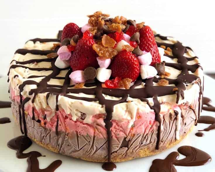 Layered Ice Cream Pudding - Just a Mum's Kitchen