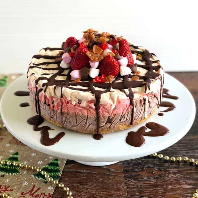 Layered Ice Cream Pudding - Just a Mum's Kitchen