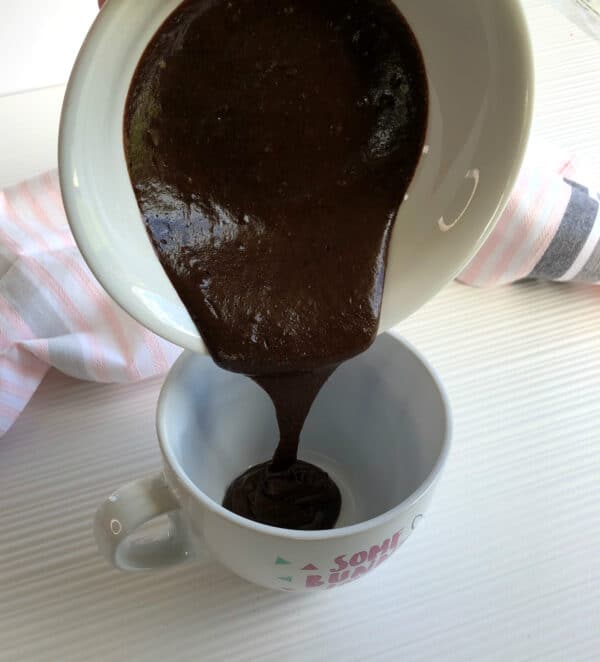 The Best Chocolate Self-Saucing Mug Cake Ever - Just a Mum's Kitchen
