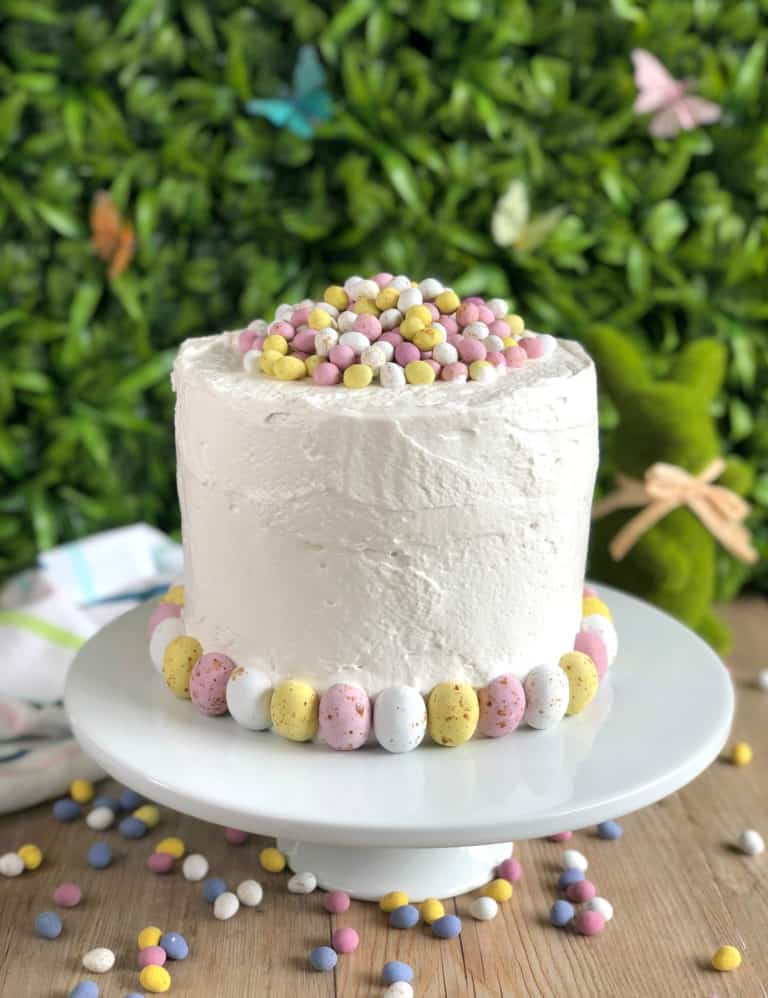 Easter Spectacular Layer Cake with Honey Meringue Frosting - Just a Mum ...