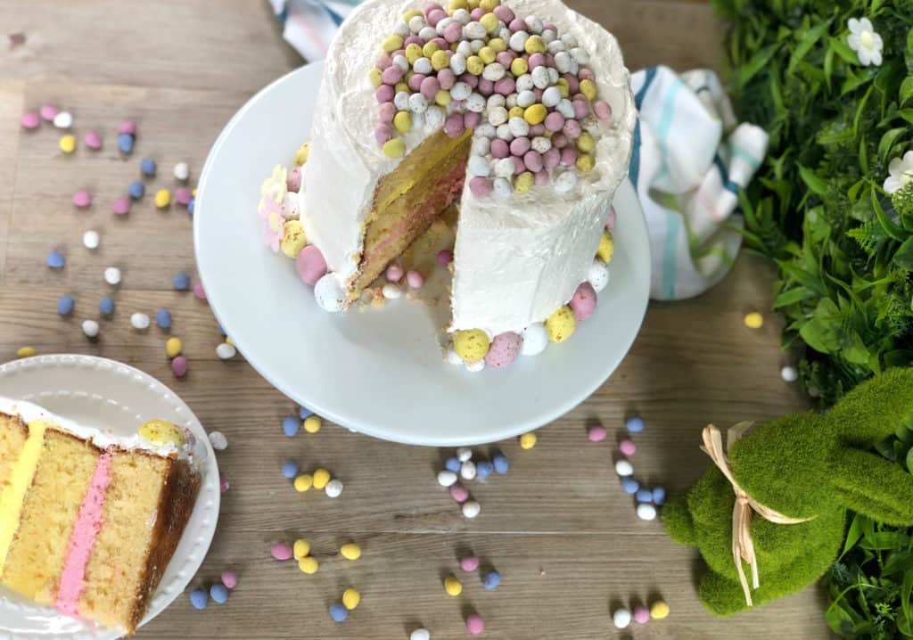 Easter Spectacular Layer Cake with Honey Meringue Frosting - Just a Mum ...