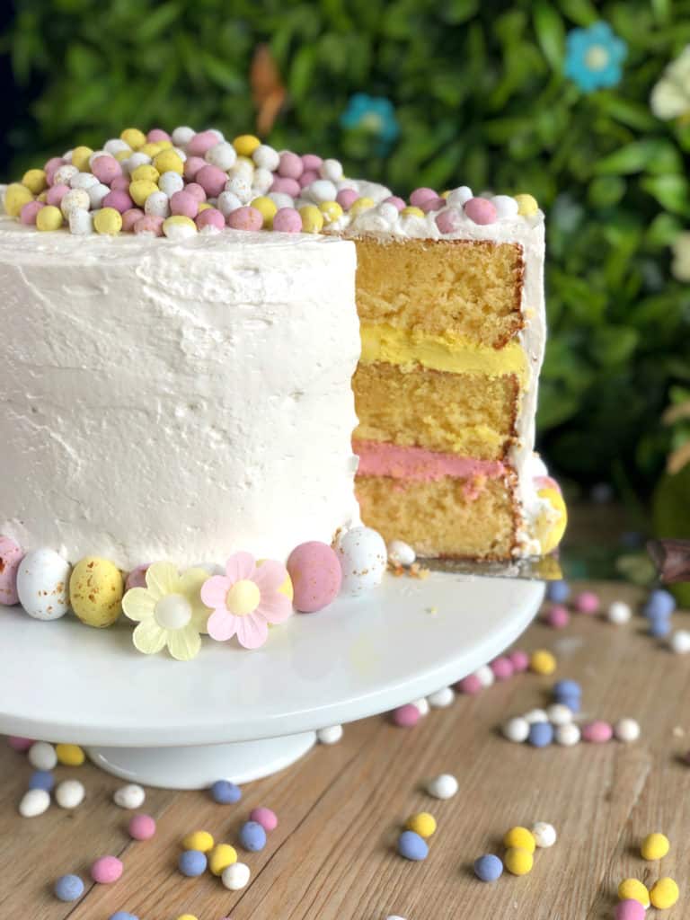 Easter Spectacular Layer Cake with Honey Meringue Frosting - Just a Mum ...