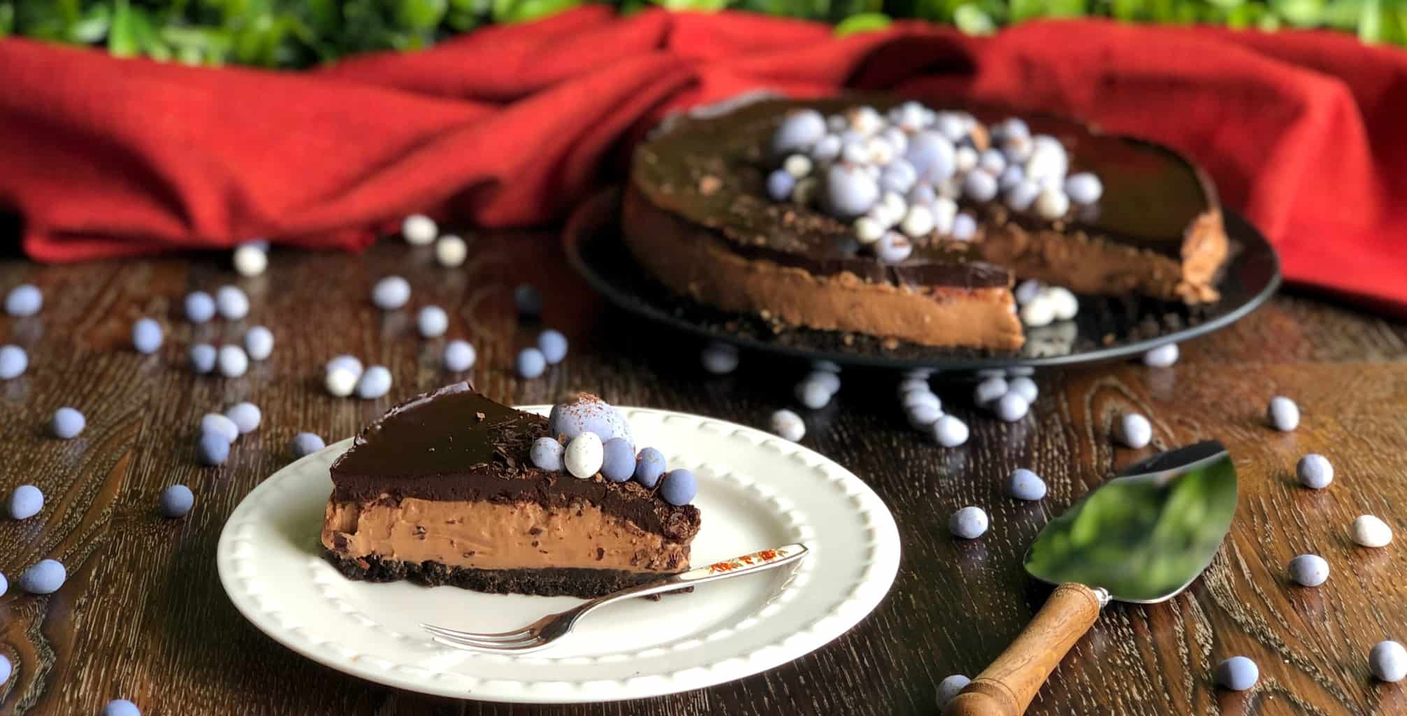 Triple Chocolate Easter Cheesecake - Just a Mum's Kitchen