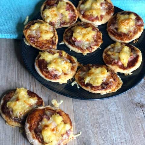 2 Ingredient Mini Pizza Bases - Just a Mum's Kitchen