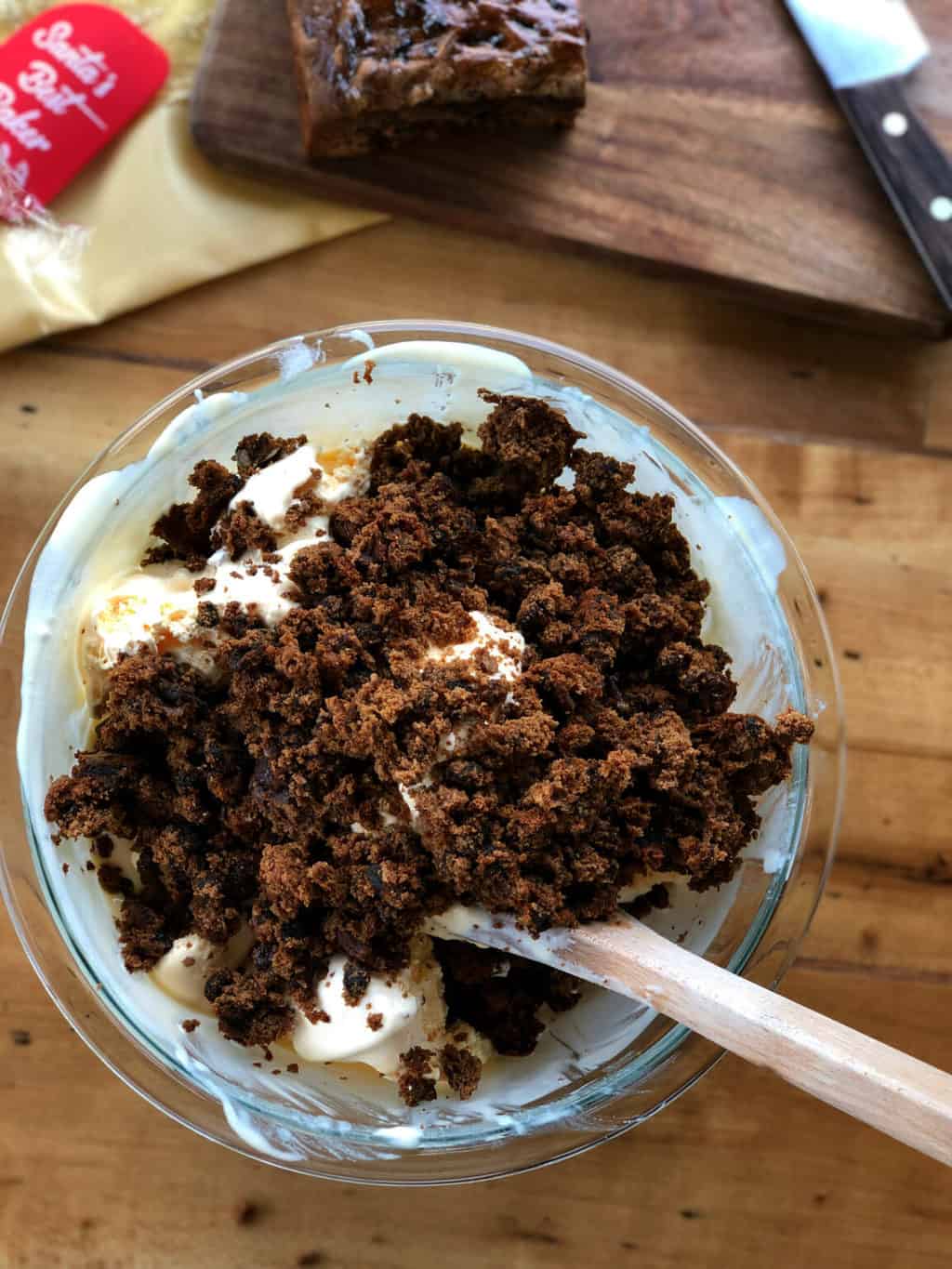 Christmas Cake Ice Cream Pudding - Just a Mum's Kitchen