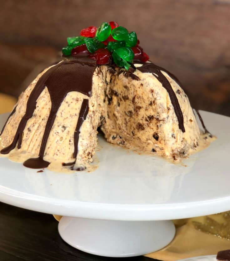 Christmas Cake Ice Cream Pudding - Just a Mum's Kitchen
