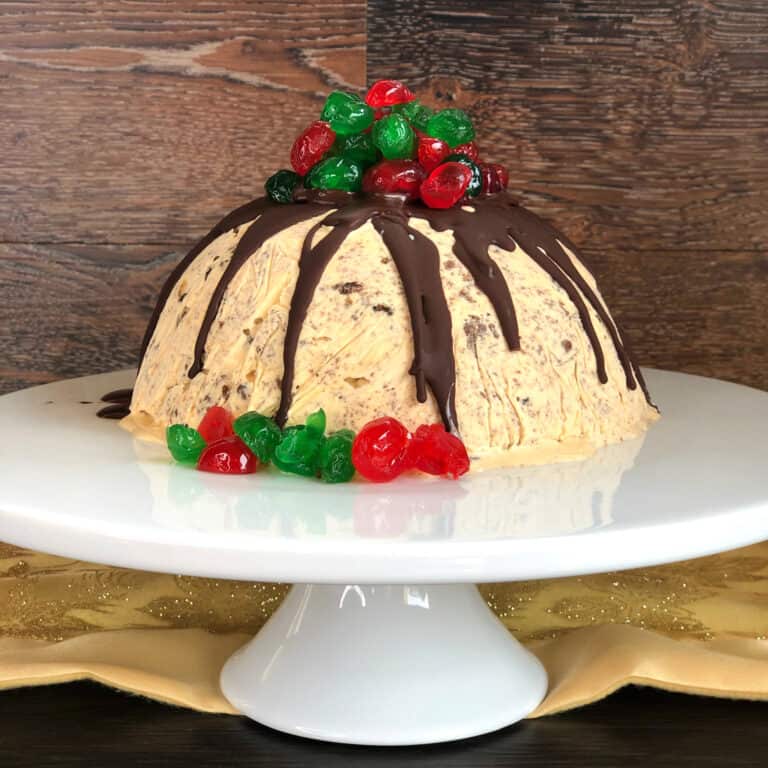 Christmas Cake Ice Cream Pudding - Just a Mum's Kitchen
