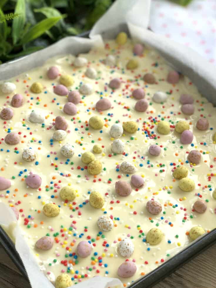 White Chocolate Easter Slice - Just a Mum's Kitchen