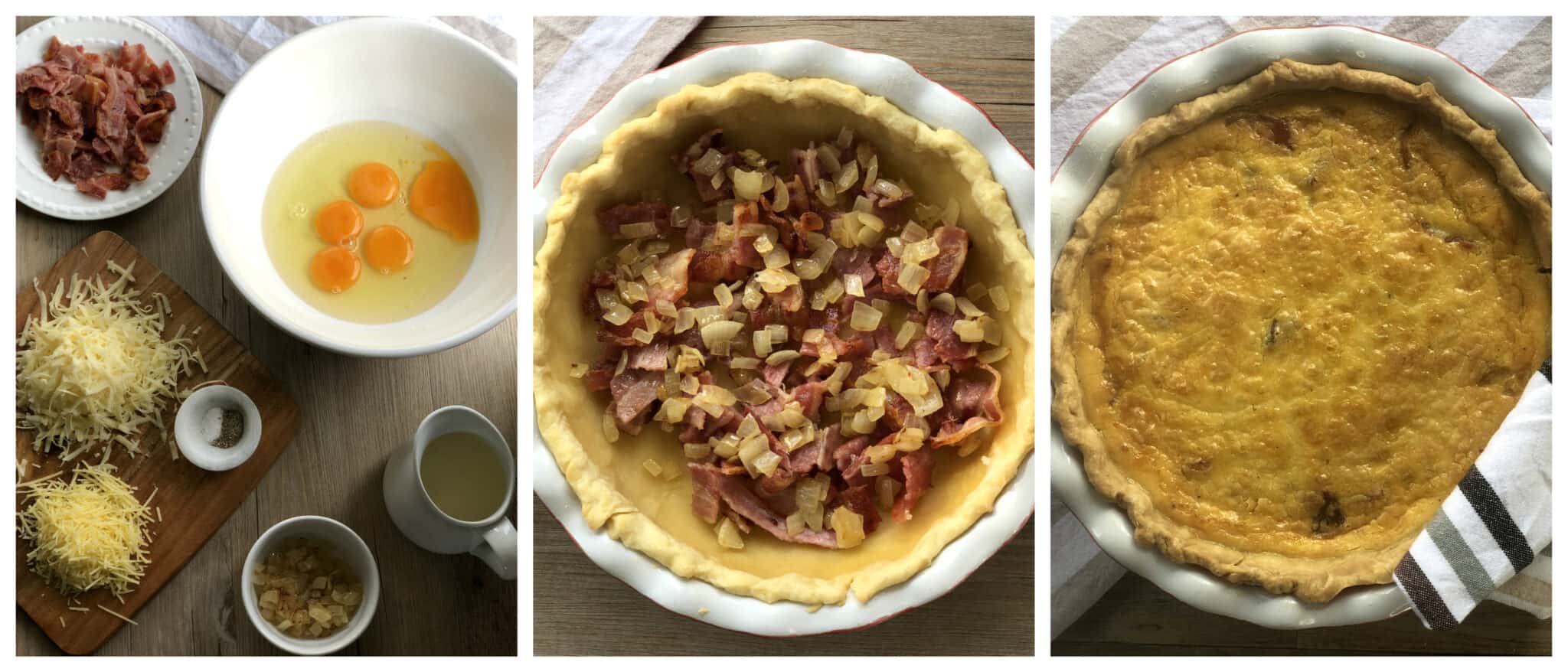 Bacon & Cheese Quiche - Just a Mum's Kitchen
