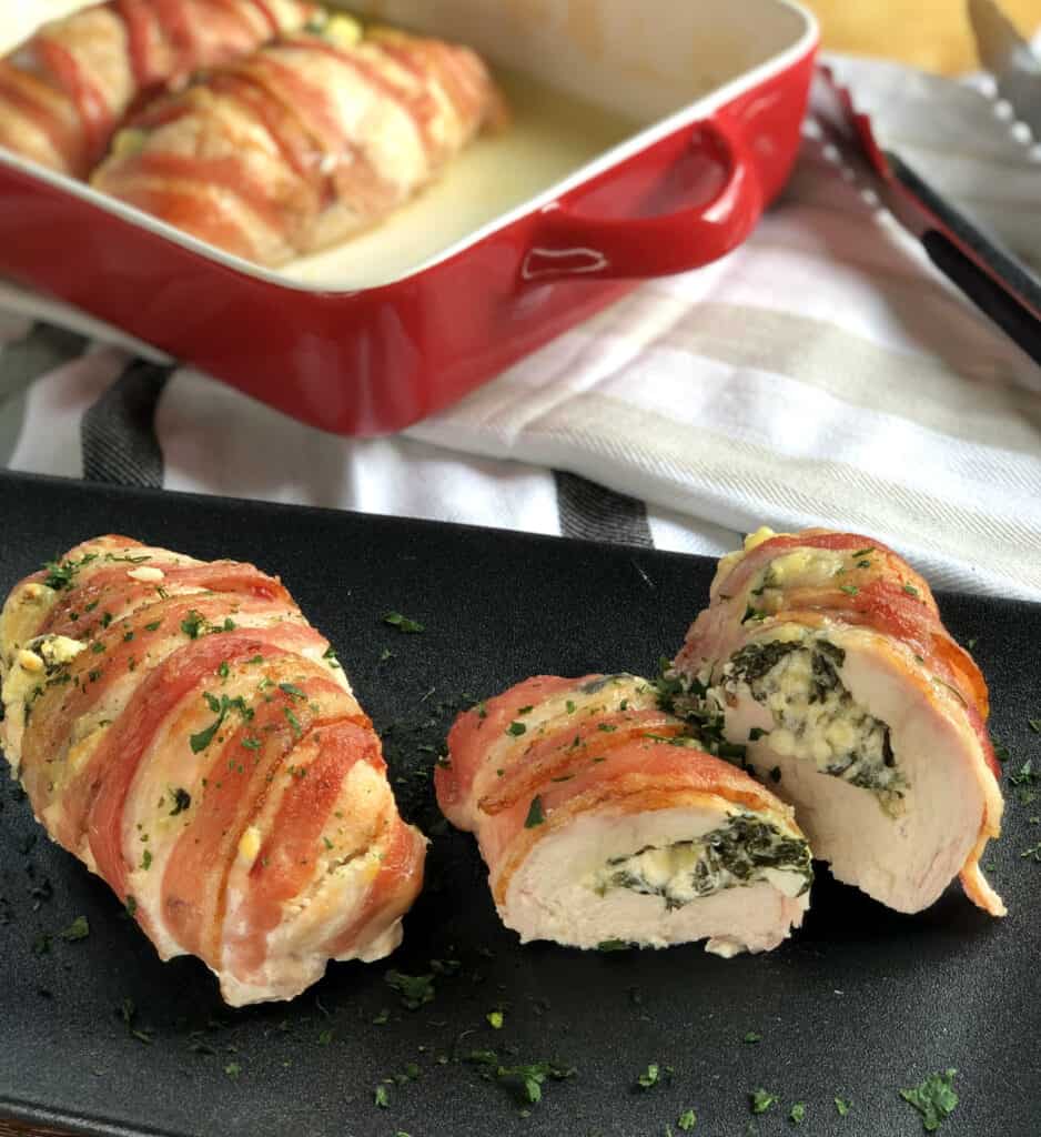 Bacon Wrapped Stuffed Chicken - Just a Mum's Kitchen
