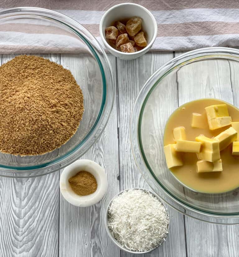 No Bake Lemon and Ginger Slice Recipe - With Crystallised Ginger - Just ...