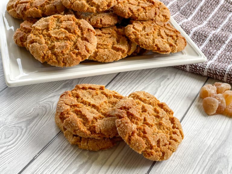 The Best Ginger Biscuits - With Crystallised Ginger Bits! Just a Mum's ...