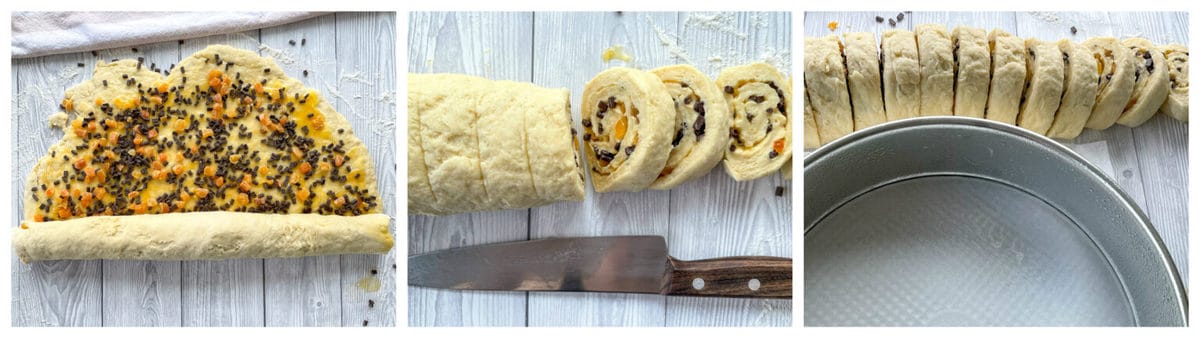 Apricot and Chocolate Scrolls - with a Vanilla Glaze - Just a Mum's Kitchen