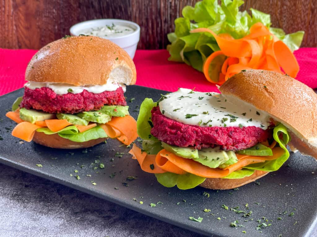 Beetroot Burgers - Veggie Patty Recipe - Just a Mum's Kitchen