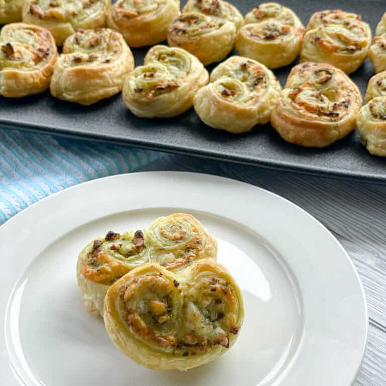 Savoury Palmiers - Pesto Puff Pastry Snacks - Just a Mum's Kitchen