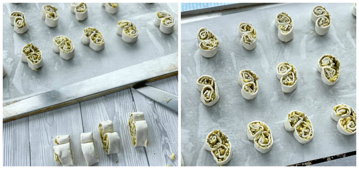 Savoury Palmiers - Pesto Puff Pastry Snacks - Just a Mum's Kitchen