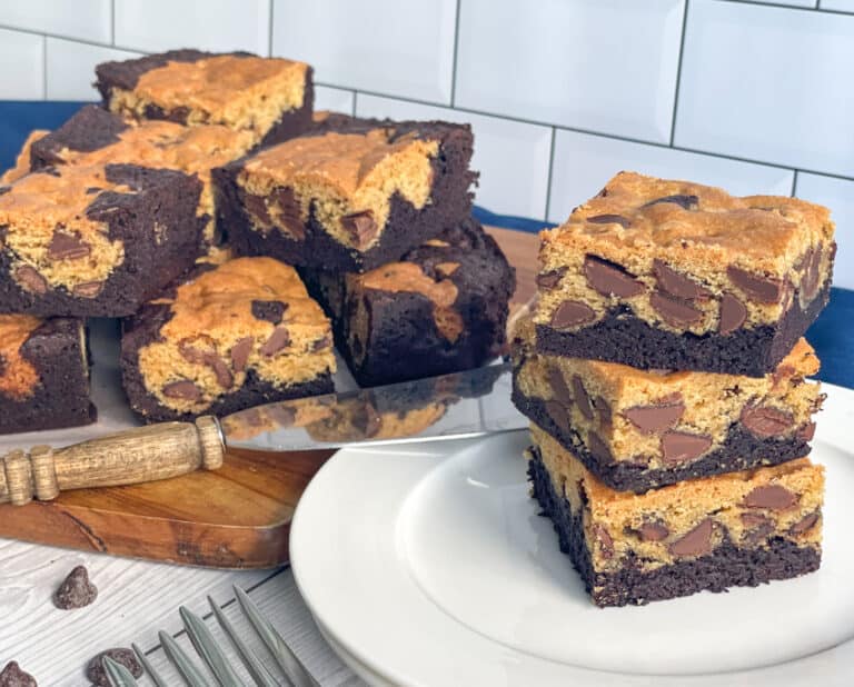 Brookies (Brownie & Chocolate Chip Cookie Slice) | Just a Mum's Kitchen