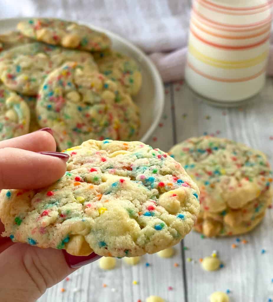 Cake Mix Vanilla, White Chocolate and Sprinkle Cookies | Just a Mum's ...
