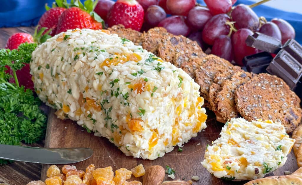 Apricot Almond Cheese Log - Just a Mum's Kitchen