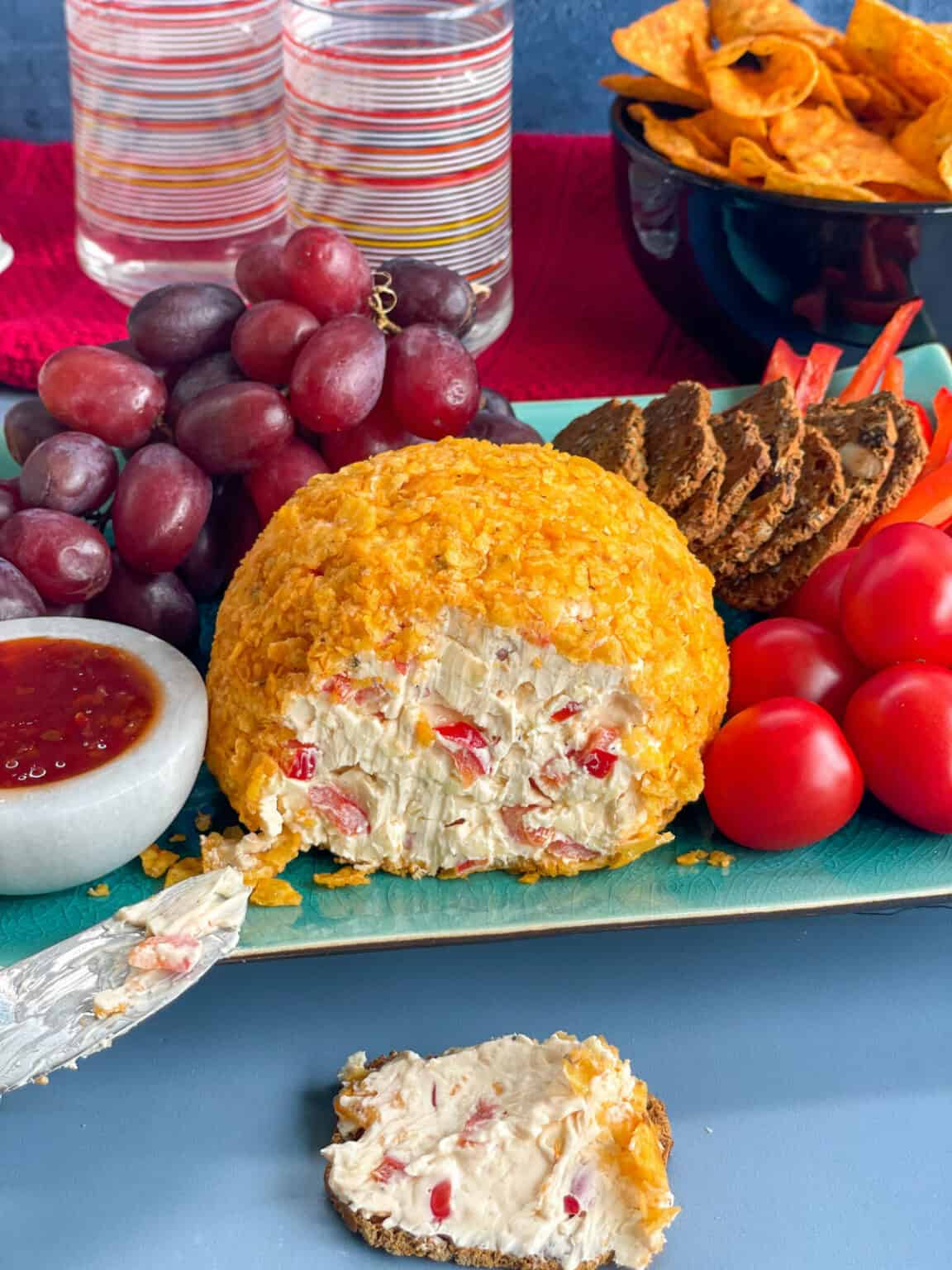 Sweet Chilli Cheeseball & Corn Chip Crumb - Just a Mum's Kitchen