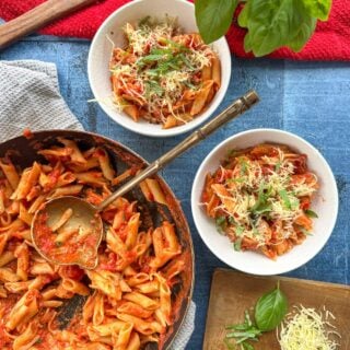 Tomato and Basil Penne Pasta - 15 Minute Meal! - Just a Mum's Kitchen